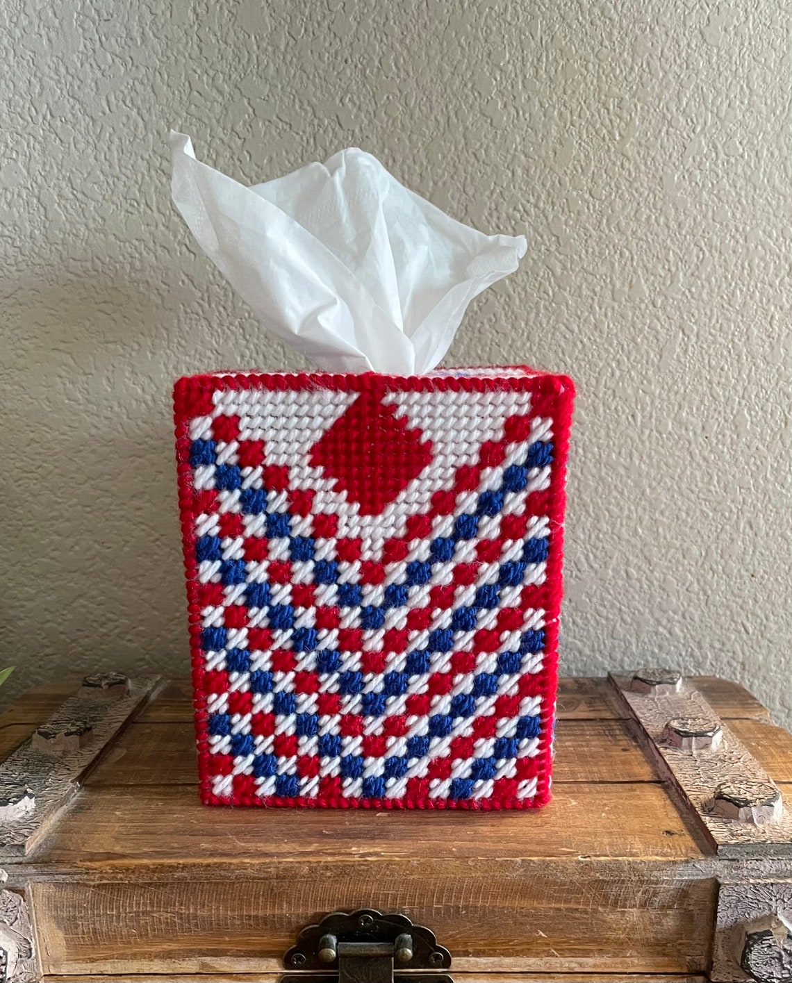 Colorful Geometric Tissue Box Cover Chevron Pattern Home - Etsy