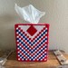 Colorful Geometric Tissue Box Cover Chevron Pattern Home - Etsy
