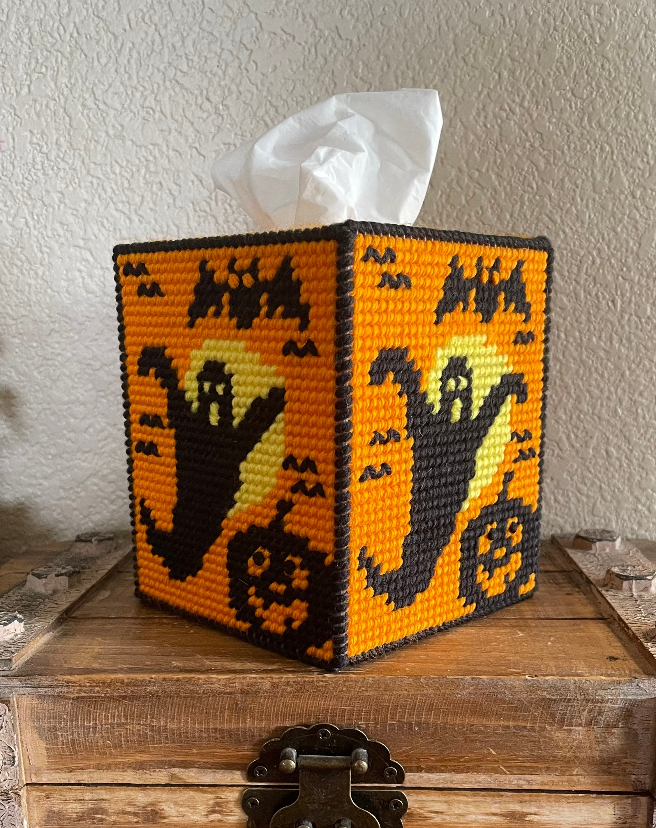 Halloween Tissue Box Cover for the Spooky Season, October Holiday Decor ...