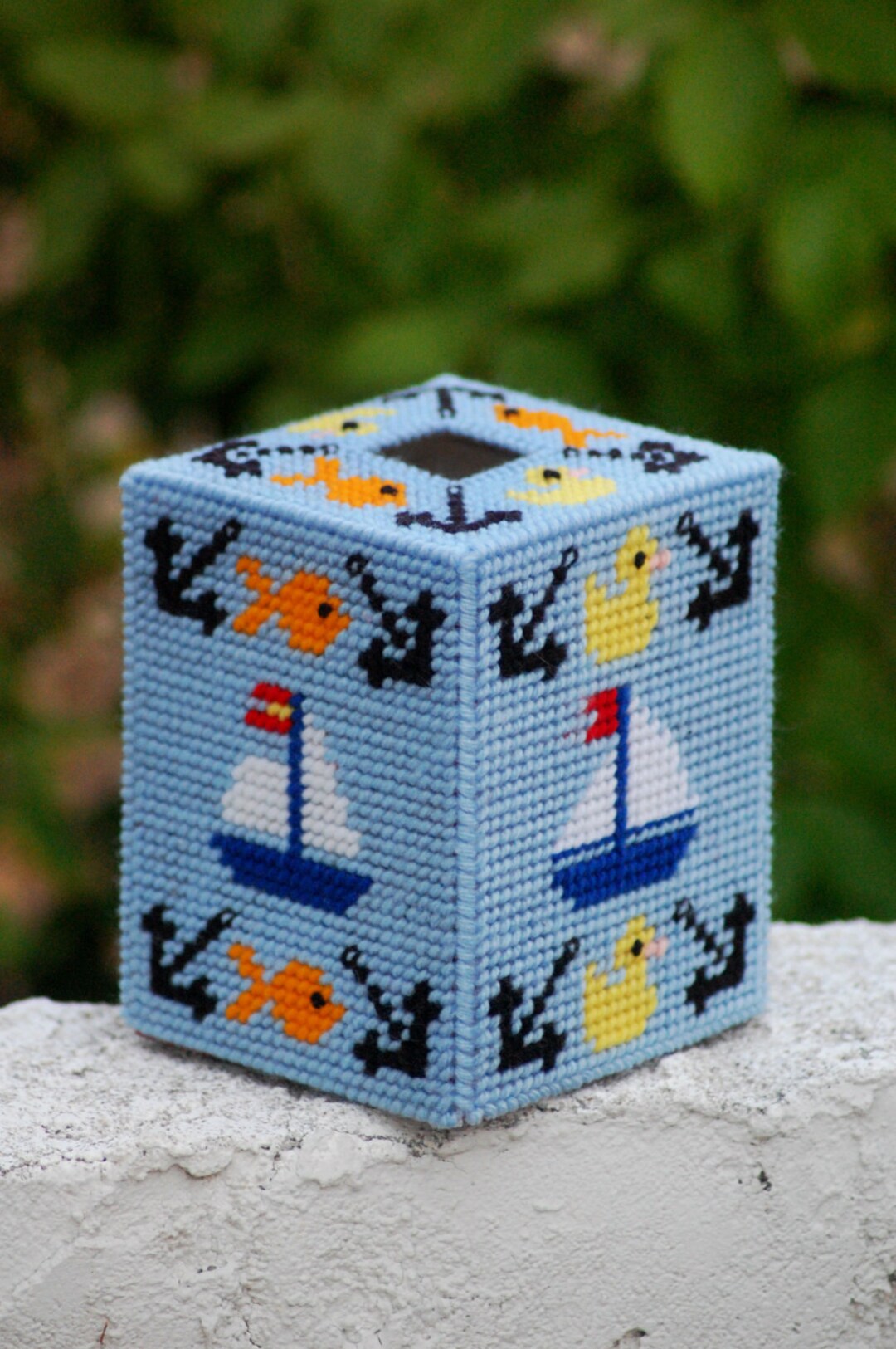Sailboat Tissue Box Cover, Nautical Theme, Baby's Room, Kids Room ...