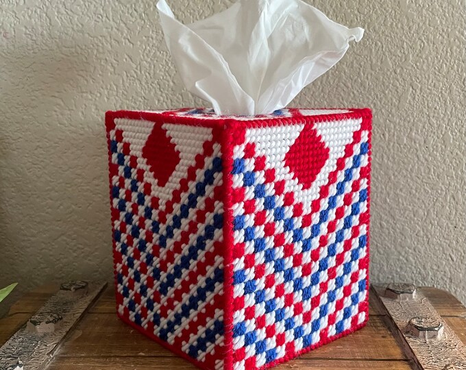 Chevron Tissue Box Cover: Handmade Colorful Geometric Decor - Etsy