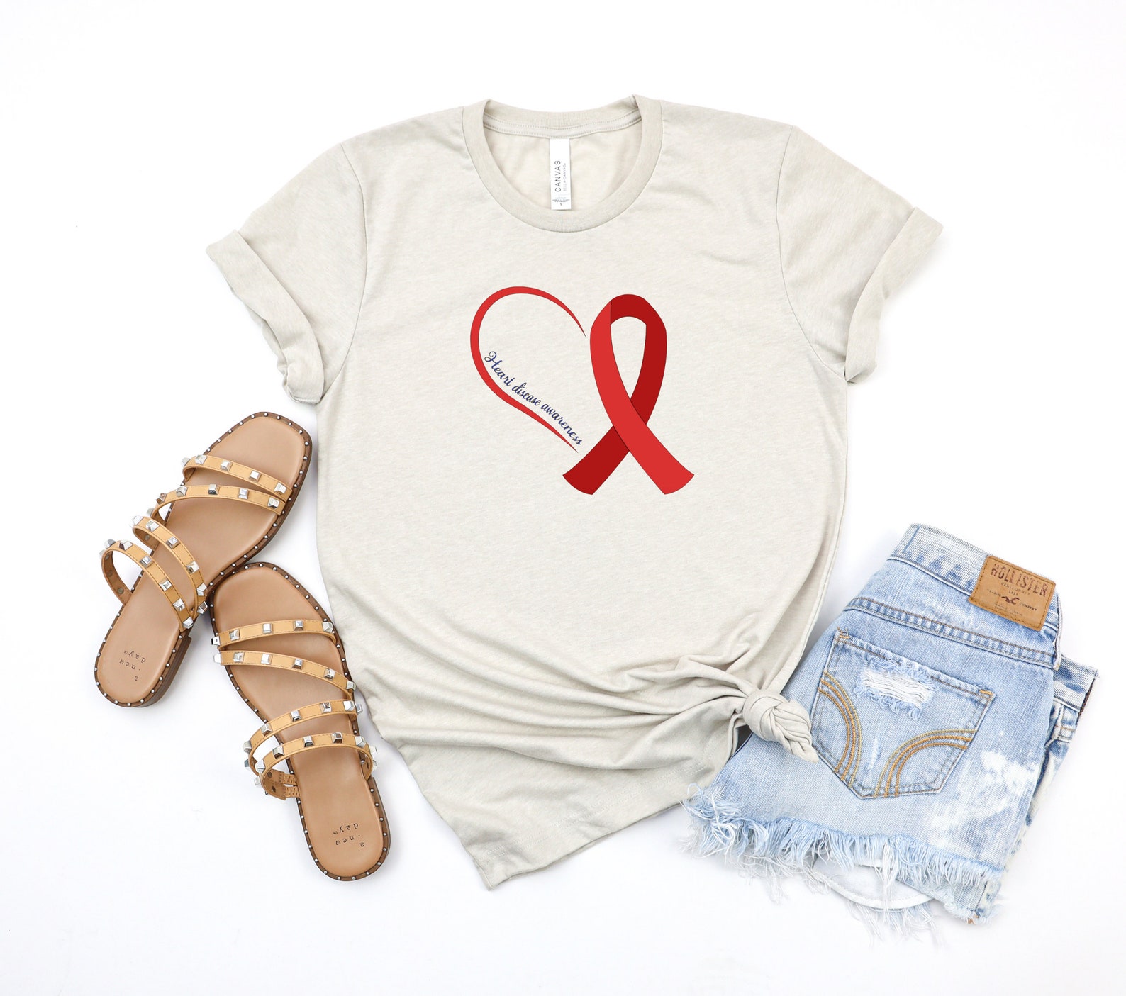 Heart Disease Awareness T-shirt, February Awareness Month, Women's ...