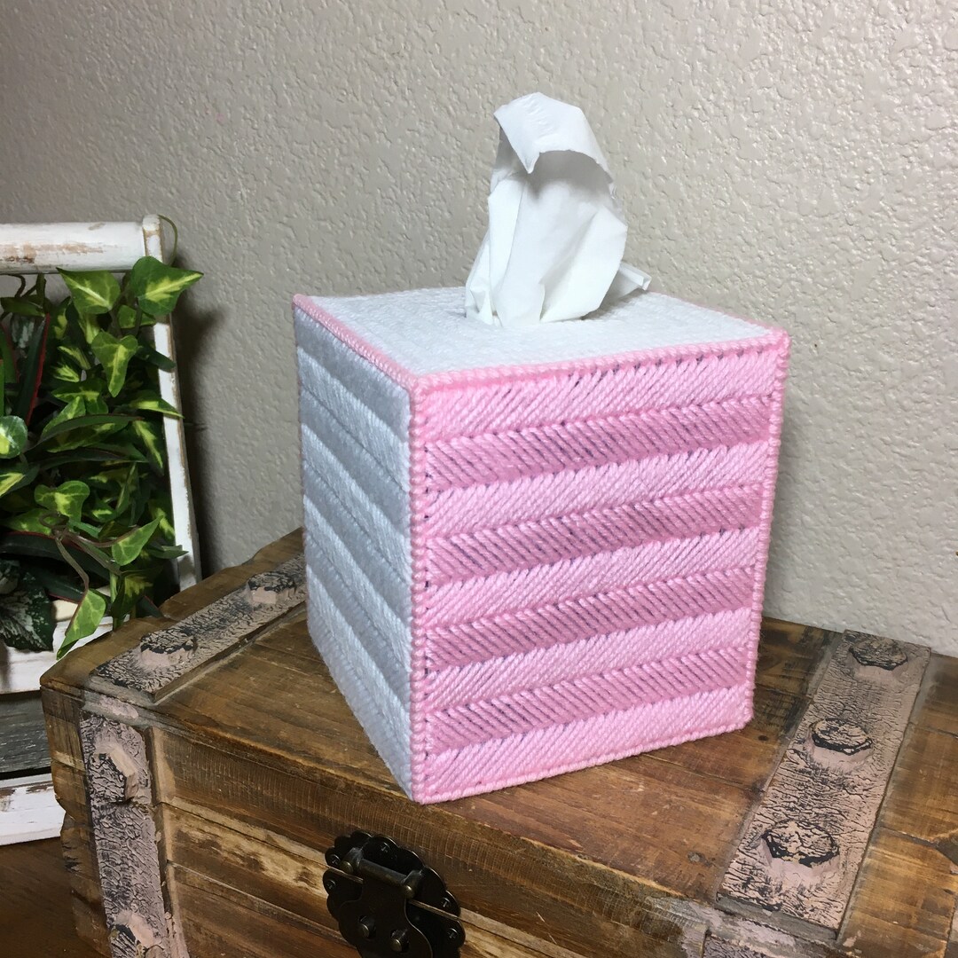 Pink & White Boutique Tissue Box Cover: Baby Girl Nursery Decor - Etsy