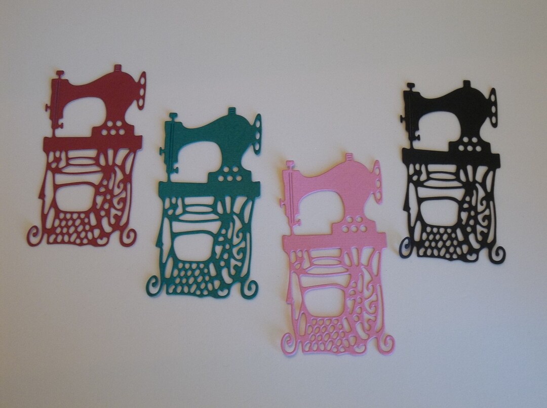 Vintage Sewing Machine Die Cuts Colors Shown NEW - Etsy
