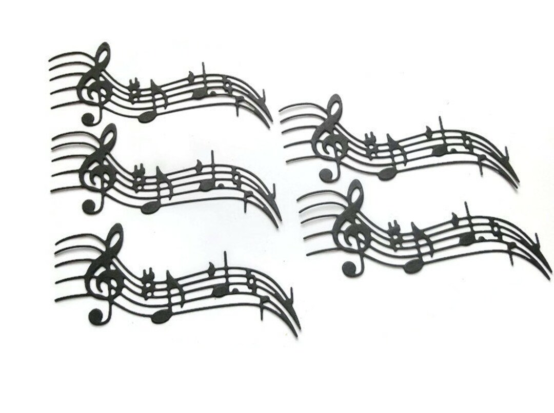 Music Notes Die Cuts Set of 5 New - Etsy