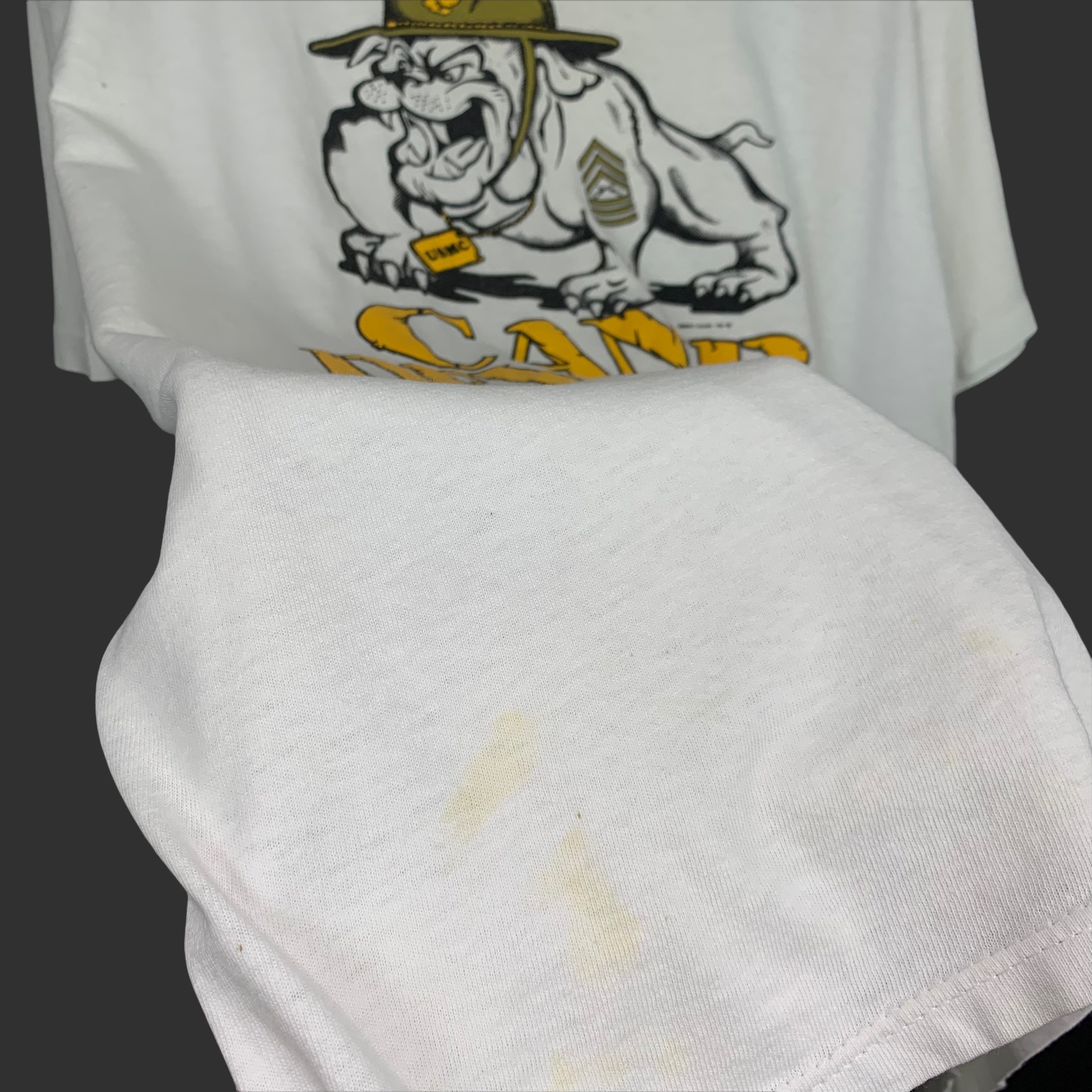 Vintage 80s USMC Camp Devil Dog Army Tee T - Shirt Large - Etsy