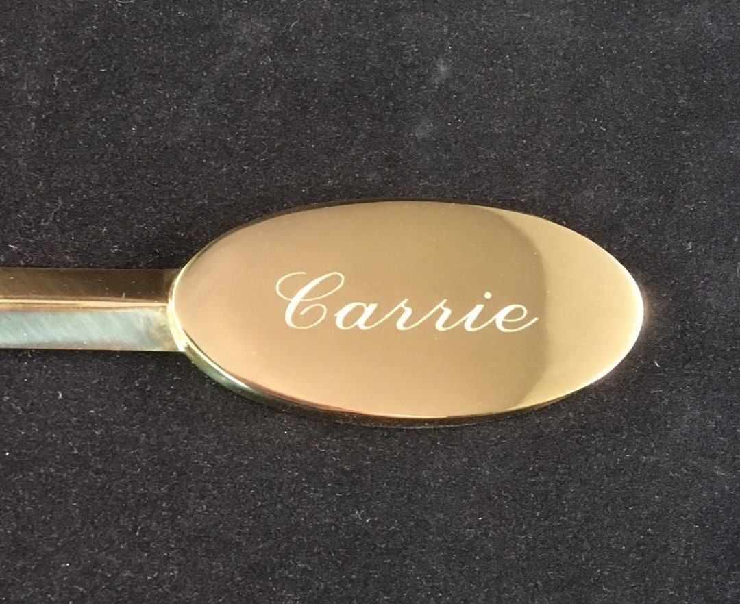 Personalized Brass Letter Opener: Engraved Monogram Gift (6 Inch) - Etsy