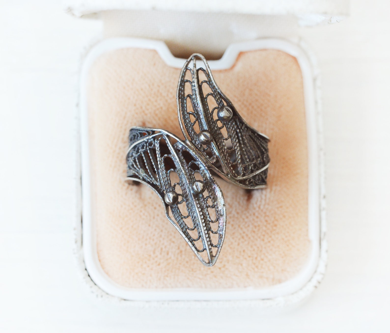 VINTAGE 'lace' Snake Ring Filigree Sterling Silver | Etsy