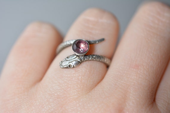 ANTIQUE Victorian Foil Paste Setting Serpent Sterling… - Gem