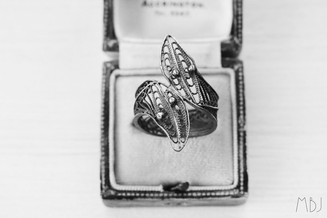 VINTAGE 'lace' Snake Ring Filigree Sterling Silver - Etsy