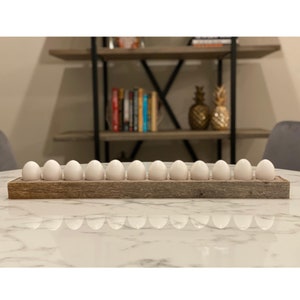 Egg Holder Countertop Display for Farm Fresh Eggs | Egg Tray Holds 12 ...