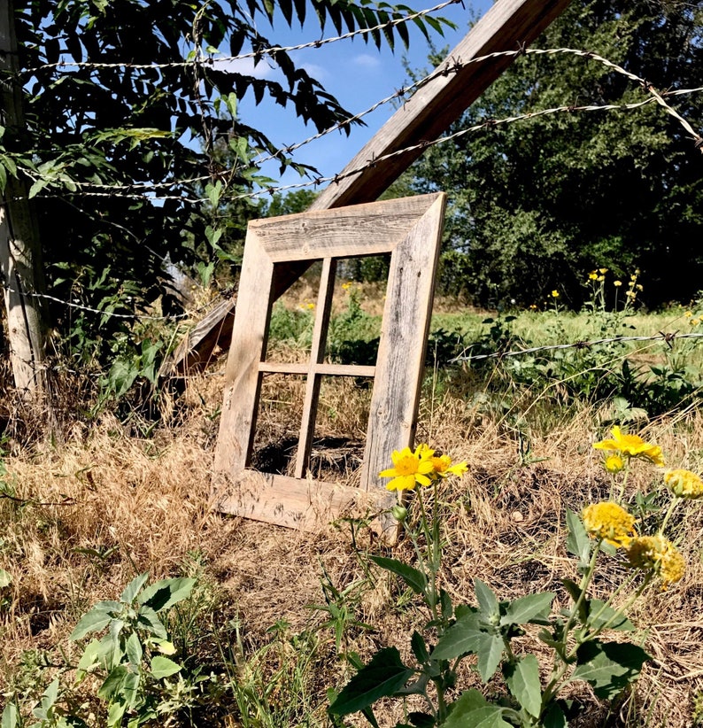 Rustic Wood Window Frame Window Frame Window Pane Frame - Etsy