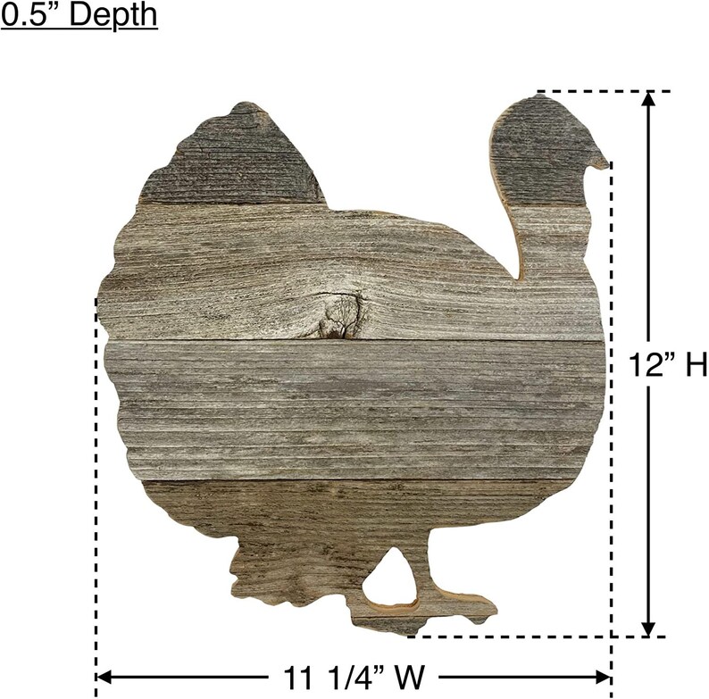 Rustic Farmhouse Wood Turkey | Fall Harvest Wall Décor for Autumn ...