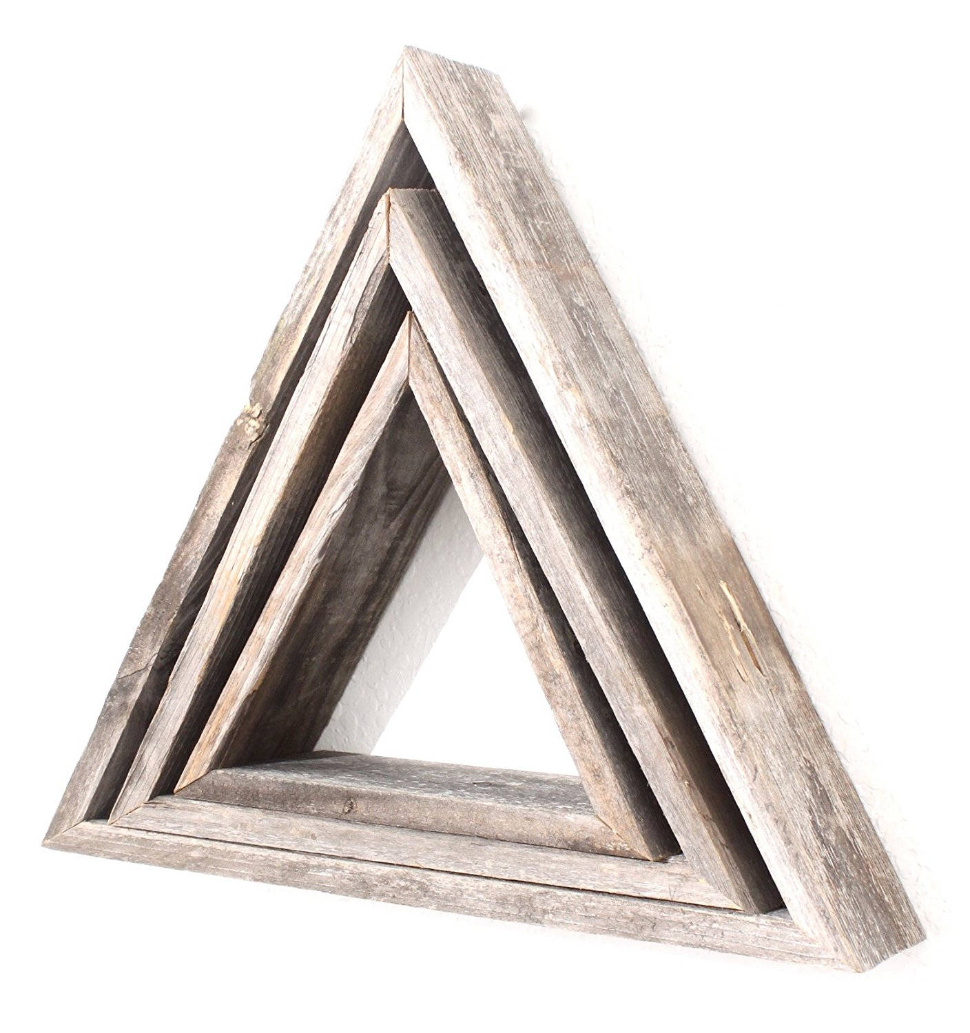 Barnwoodusa Rustic Triangles Set of 3 100% Reclaimed Wood - Etsy