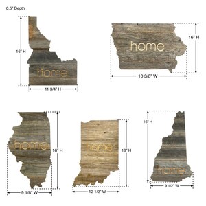 Rustic Farmhouse Wood State Sign | State Wall Home Décor | Makes A ...