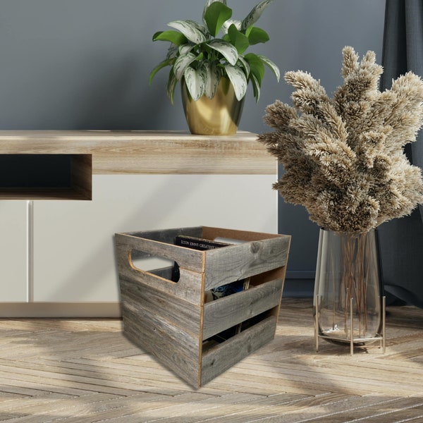 Reclaimed Wood Crate - Etsy