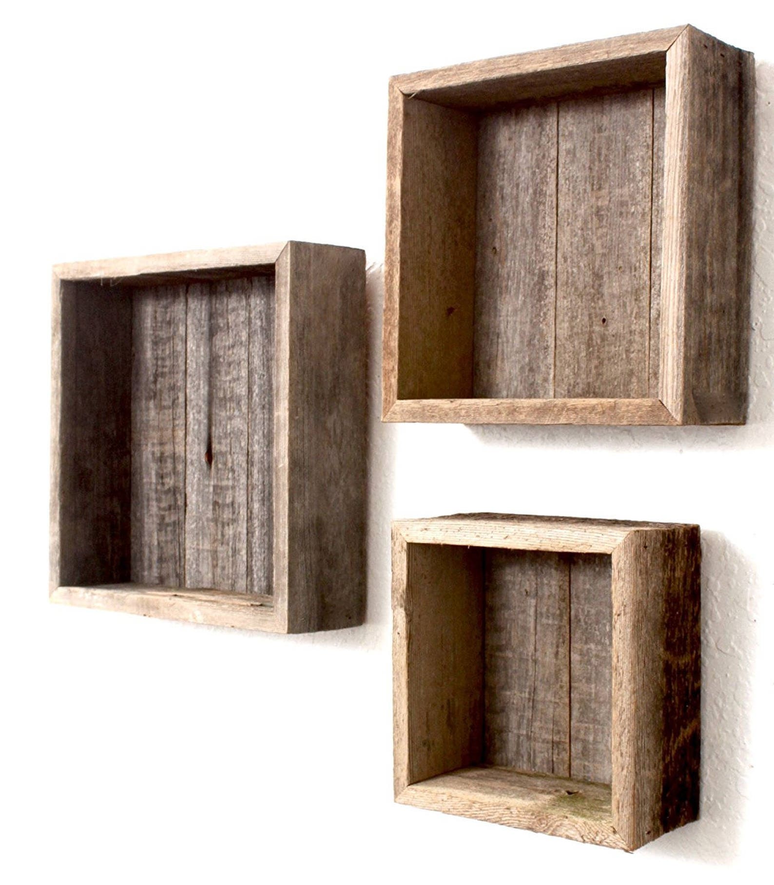 Barnwoodusa Farmhouse Deluxe Box Shelves 100% Reclaimed - Etsy