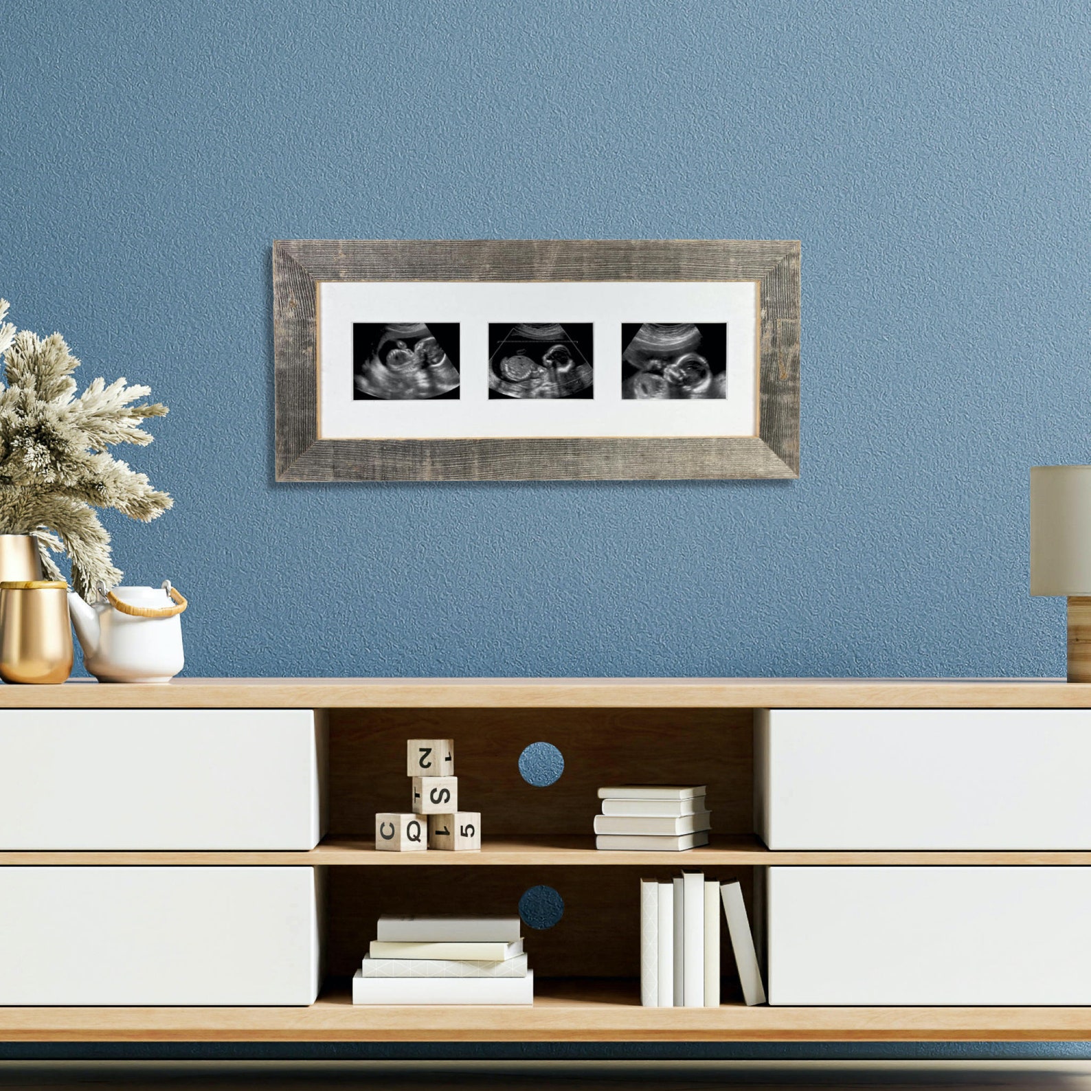 Sonogram Picture Frame |baby Ultrasound Trimester Progression Keepsake ...