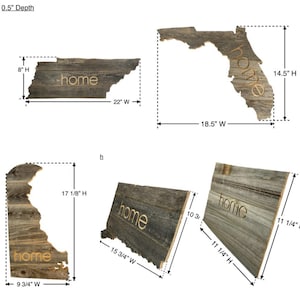 Rustic Farmhouse Wood State Sign | State Wall Home Décor | Makes A ...