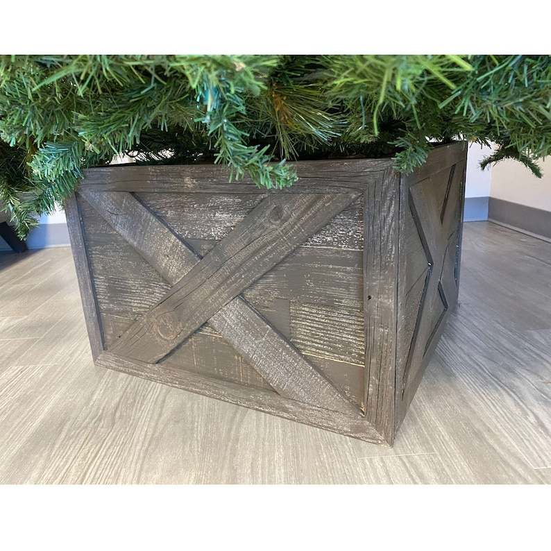 Barnwoodusa Christmas Tree Collar Wood Tree Skirt - Etsy