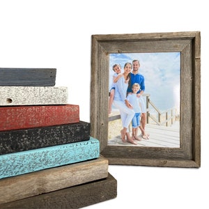 Signature Series Rustic Farmhouse Reclaimed Wood Picture Frame, 7 ...