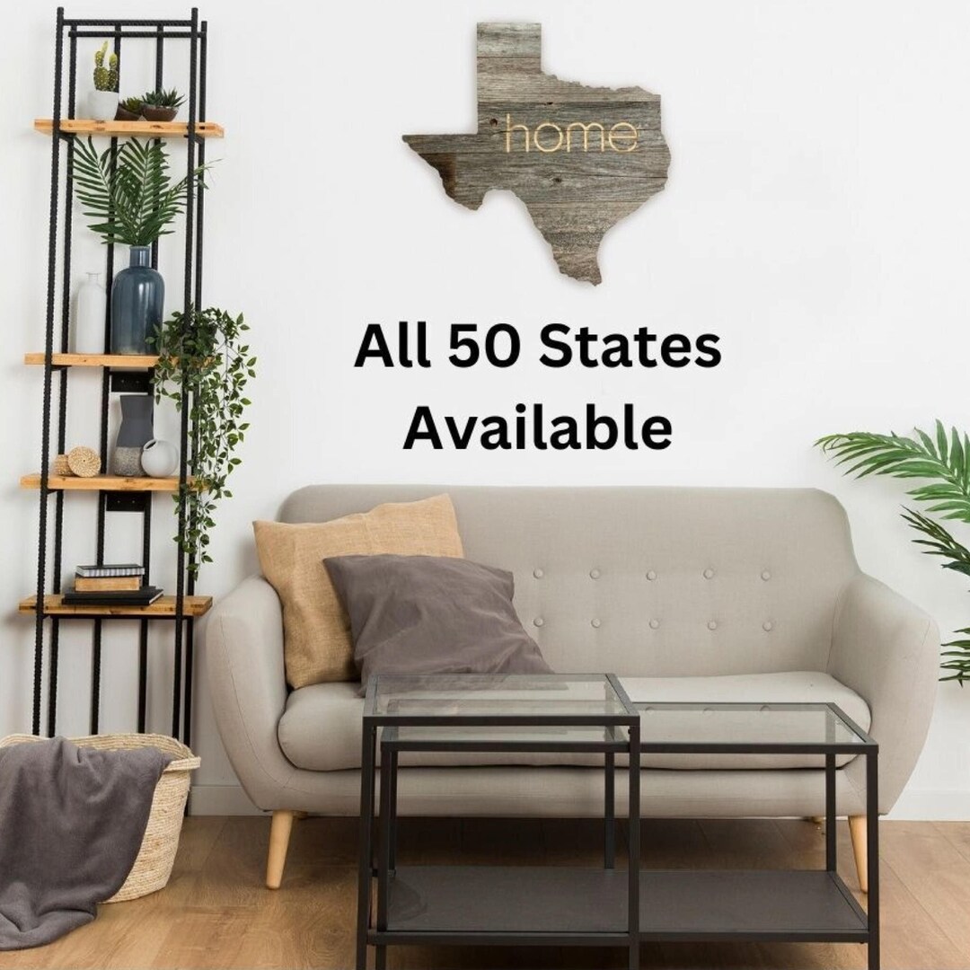 Rustic Farmhouse Wood State Sign | State Wall Home Décor | Makes A ...
