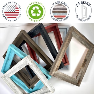Signature Series Rustic Farmhouse Reclaimed Wood Picture Frame, 7 ...