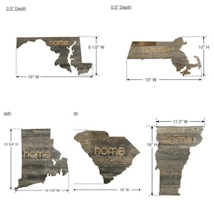 Rustic Farmhouse Wood State Sign | State Wall Home Décor | Makes A ...