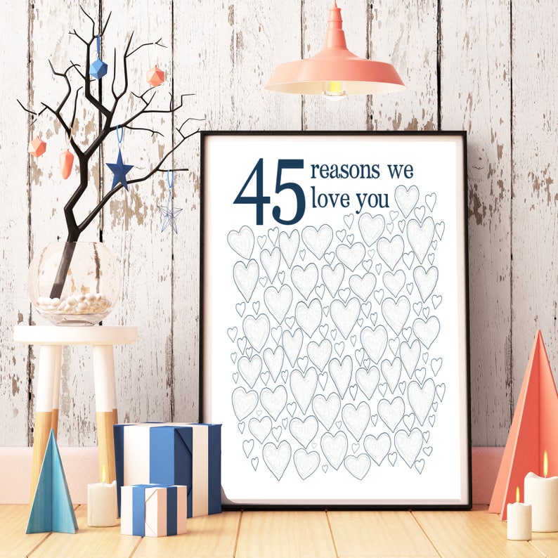 45th Birthday Gift 45th Birthday for Men for Her 45 - Etsy UK