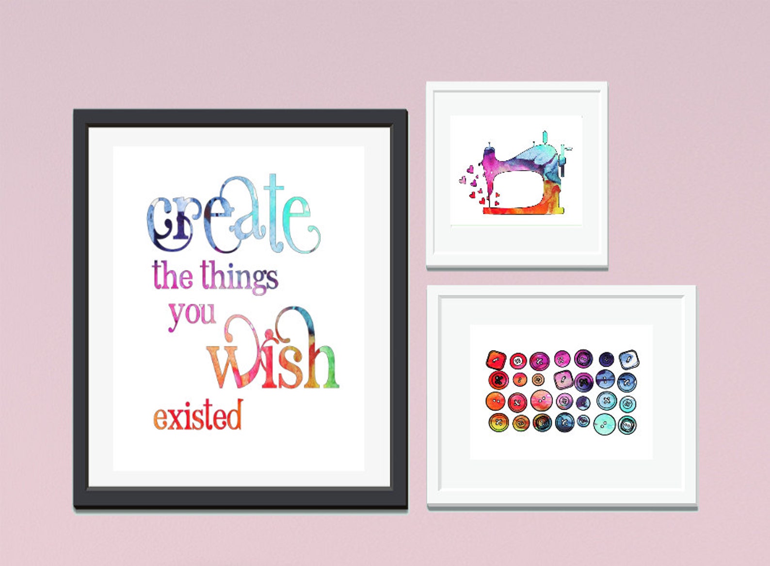 Typographic Print Create the Things You Wish Existed Print - Etsy