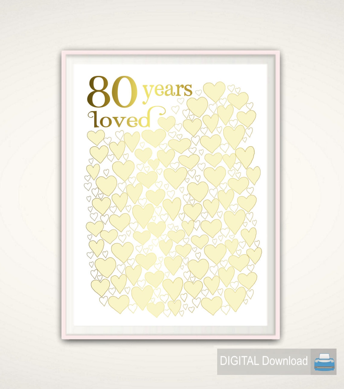 80 Years Loved 80 Year Old Birthday 80th Birthday Decor | Etsy