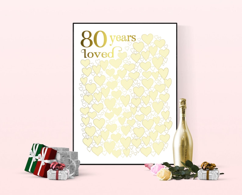 80 Years Loved 80 Year Old Birthday 80th Birthday Decor | Etsy