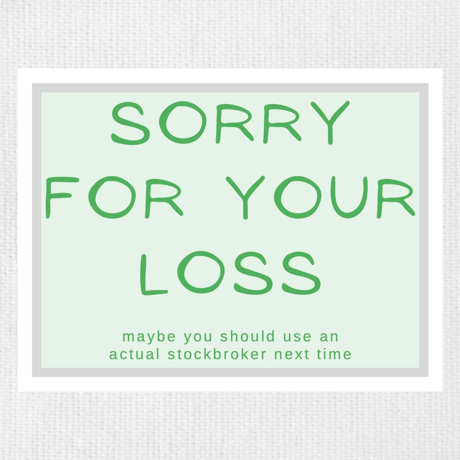 Sorry for Your Loss Card Funny Sorry Card Sorry Card Funny - Etsy