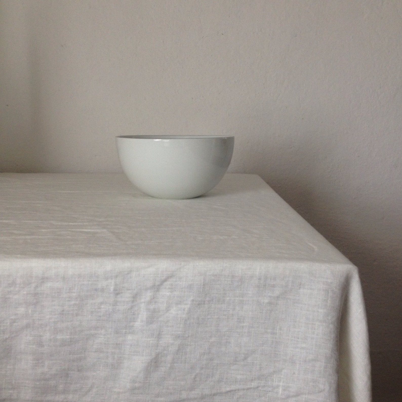 White Linen Tablecloth, Stonewashed European Linen, Rectangle ...