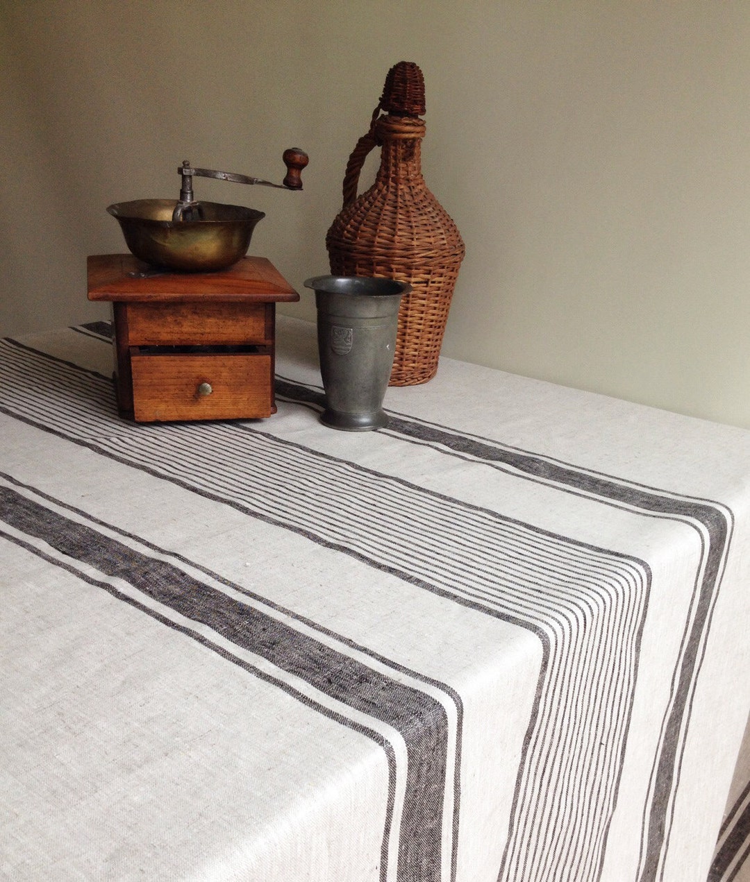 Linen Tablecloth, French Country Rustic Table Cloth, Square Tablecloth ...