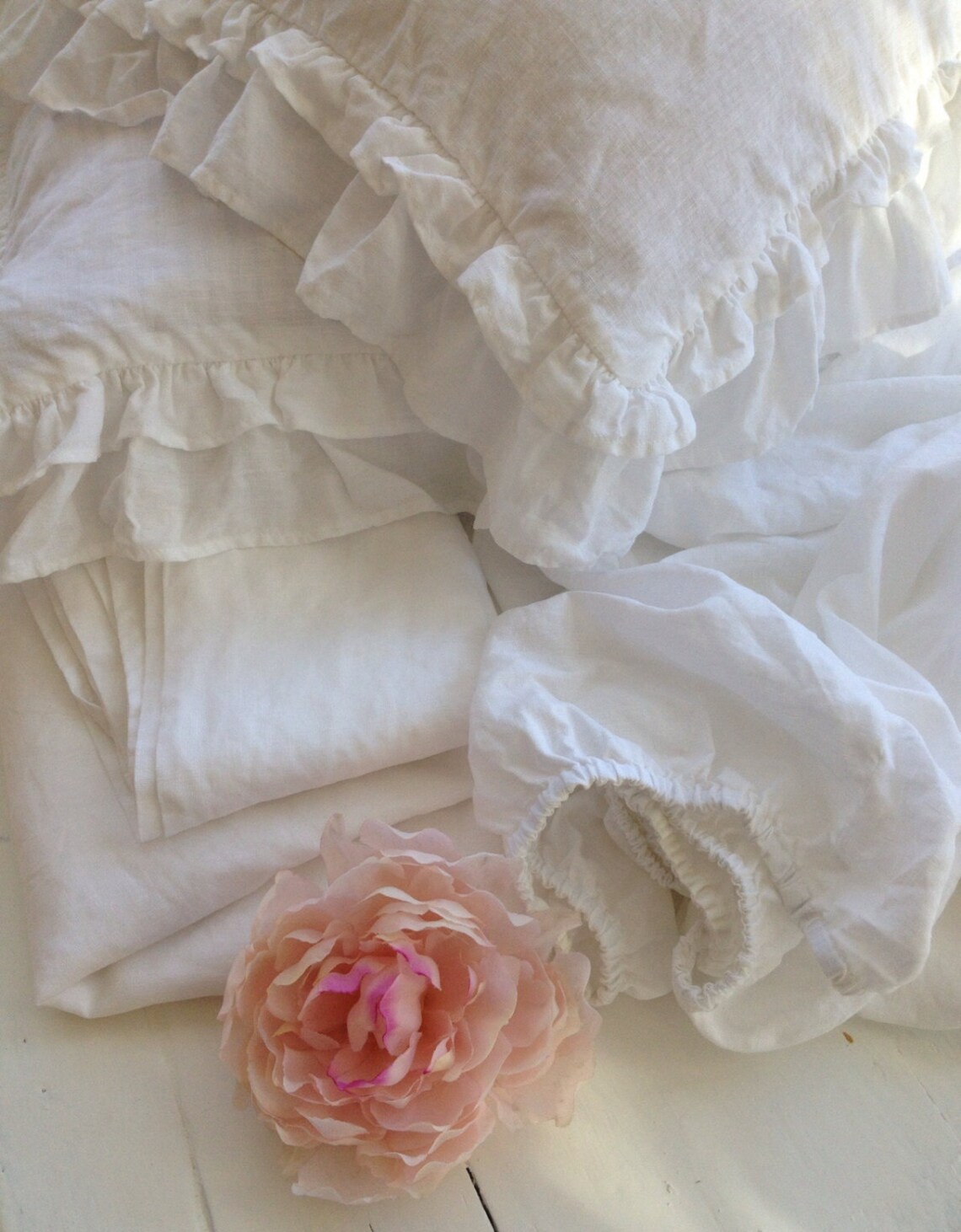 Linen Sheet Set White Linen Sheets Set From 100% Pure Linen - Etsy