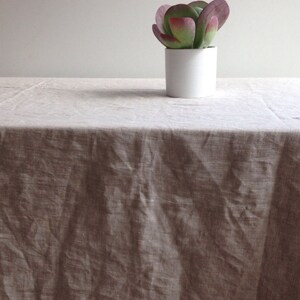 Extra Wide Linen Tablecloth 90 X 85" (230x215cm) From Sturdy Natural ...
