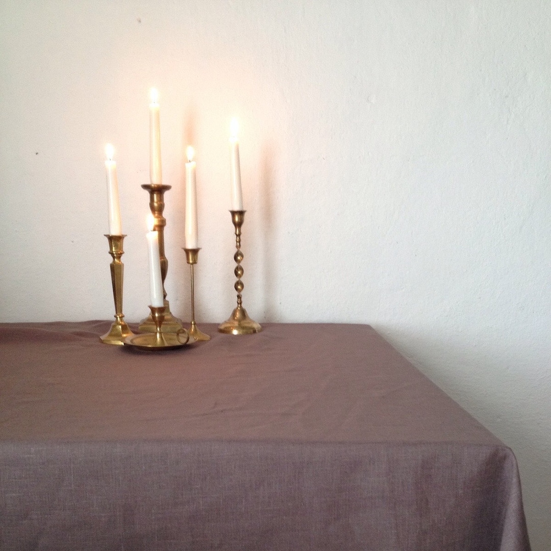 Brown Linen Tablecloth, Brown Tablecloth, Linen Table Cloth Rectangle ...