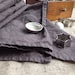 Linen Towels Set of Three Dark Grey Kitchen Towels Dish - Etsy