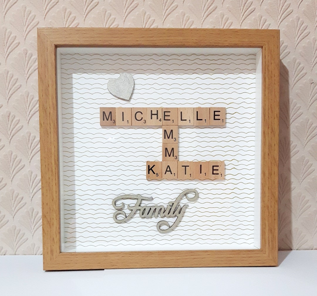 Family Scrabble Frame Scrabble Frame Family Names Frame - Etsy