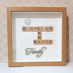 Family Scrabble Frame, Scrabble Frame, Family Names Frame, Personalised ...