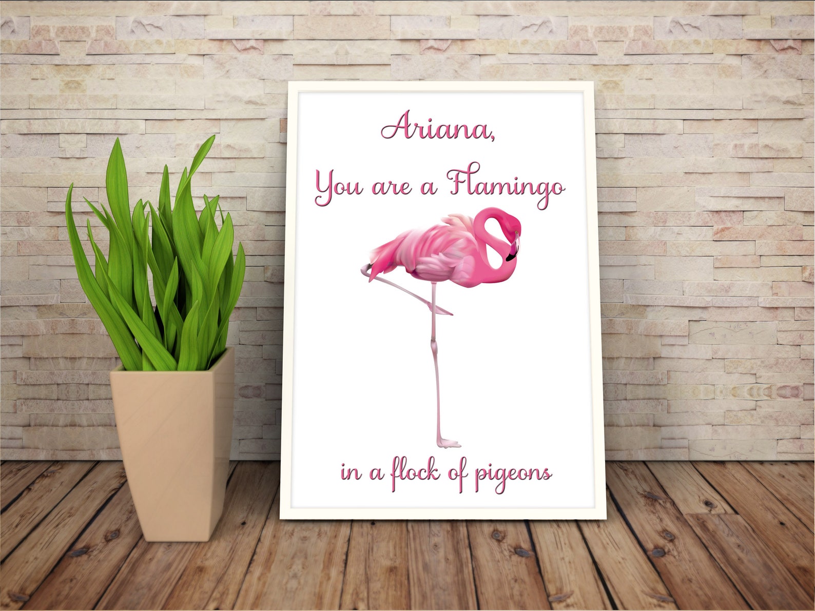 Be a Flamingo in a Flock of Pigeons Print Flock of Pigeons - Etsy