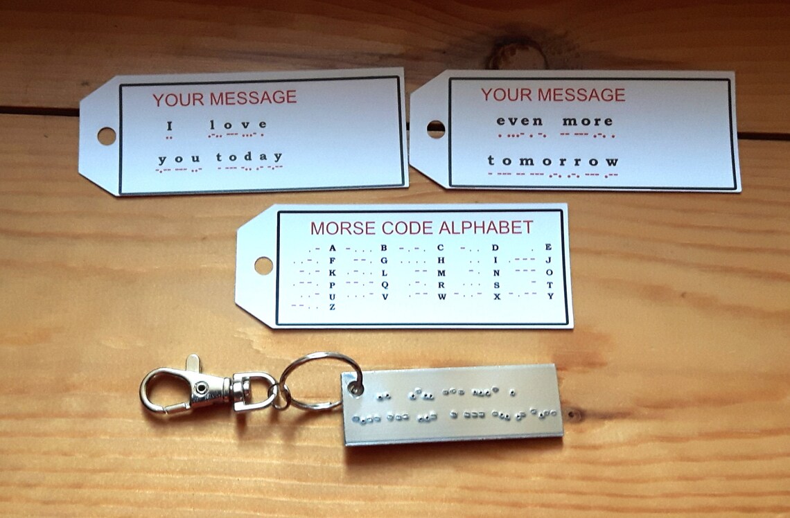 Secret Morse Code Message I Love You Keyring Morse Code - Etsy UK