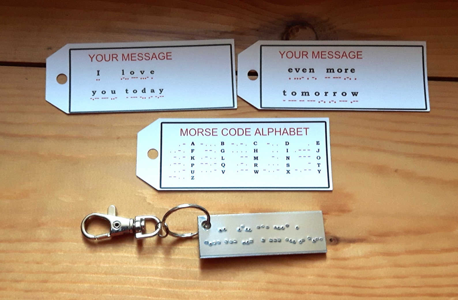 Secret Morse Code Message I Love You Keyring Morse Code - Etsy UK