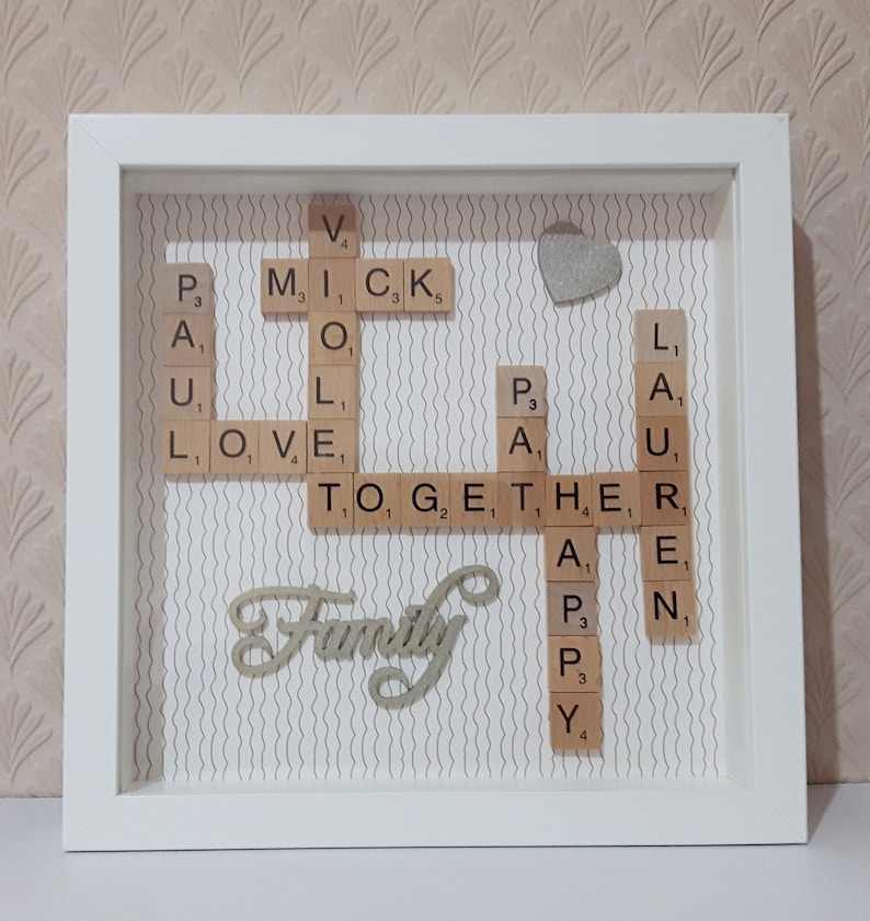 Family Scrabble Frame Scrabble Frame Family Names Frame - Etsy