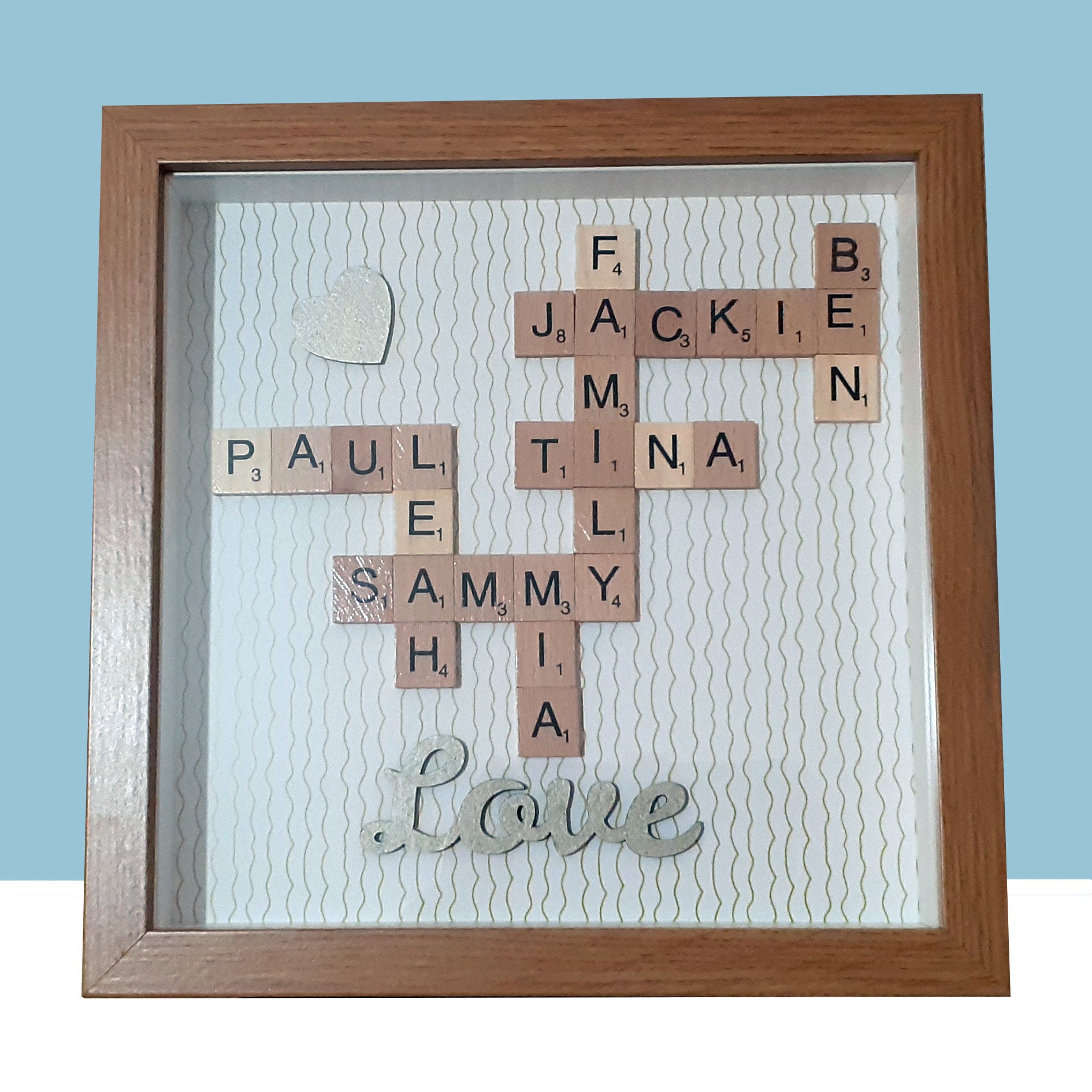 Family Scrabble Frame Scrabble Frame Family Names Frame - Etsy