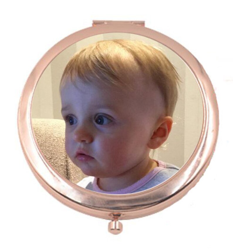 Personalised compact mirror your photo mirror gift for her | Etsy
