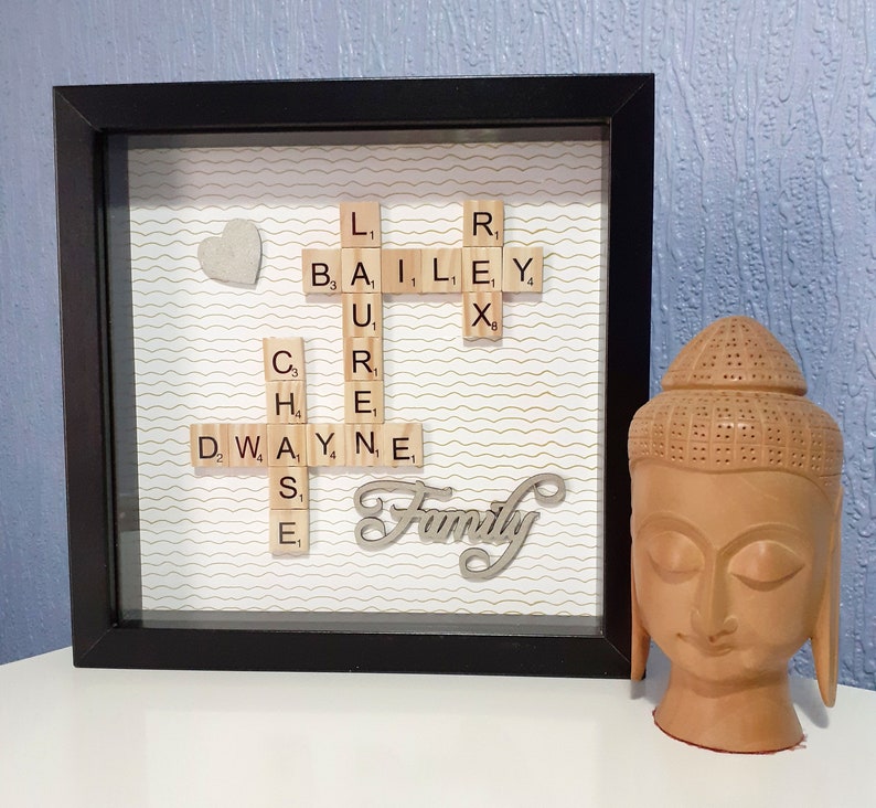 Family Scrabble Frame Scrabble Frame Family Names Frame - Etsy UK
