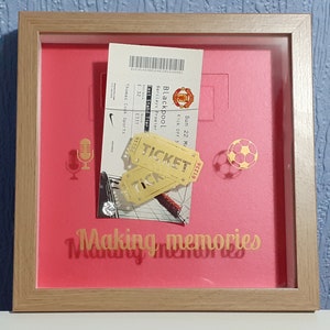 Ticket Memory Drop Box, Making Memories, Personalised Memory Box ...
