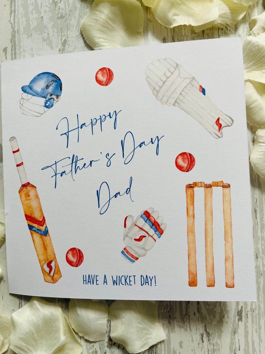 Personalised Cricket Father's Day Card, Cricket Birthday Card, Daddy ...